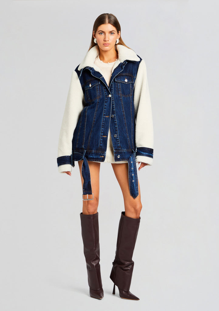 Mink Teddy Denim Jacket – Retrofete