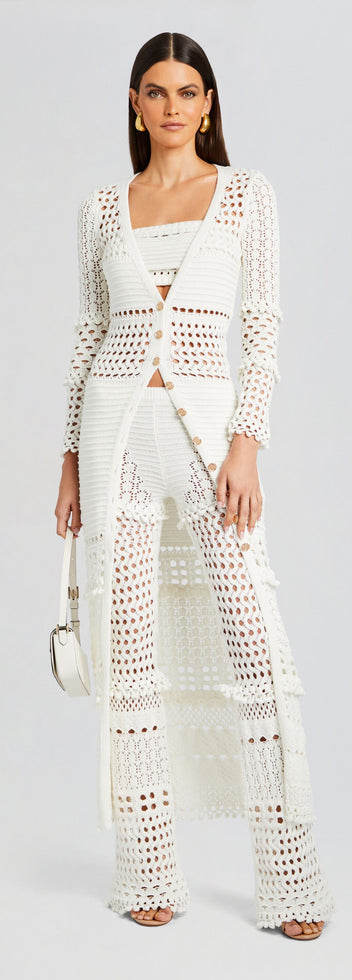 Alaia Knit Crochet Cardigan – Retrofete
