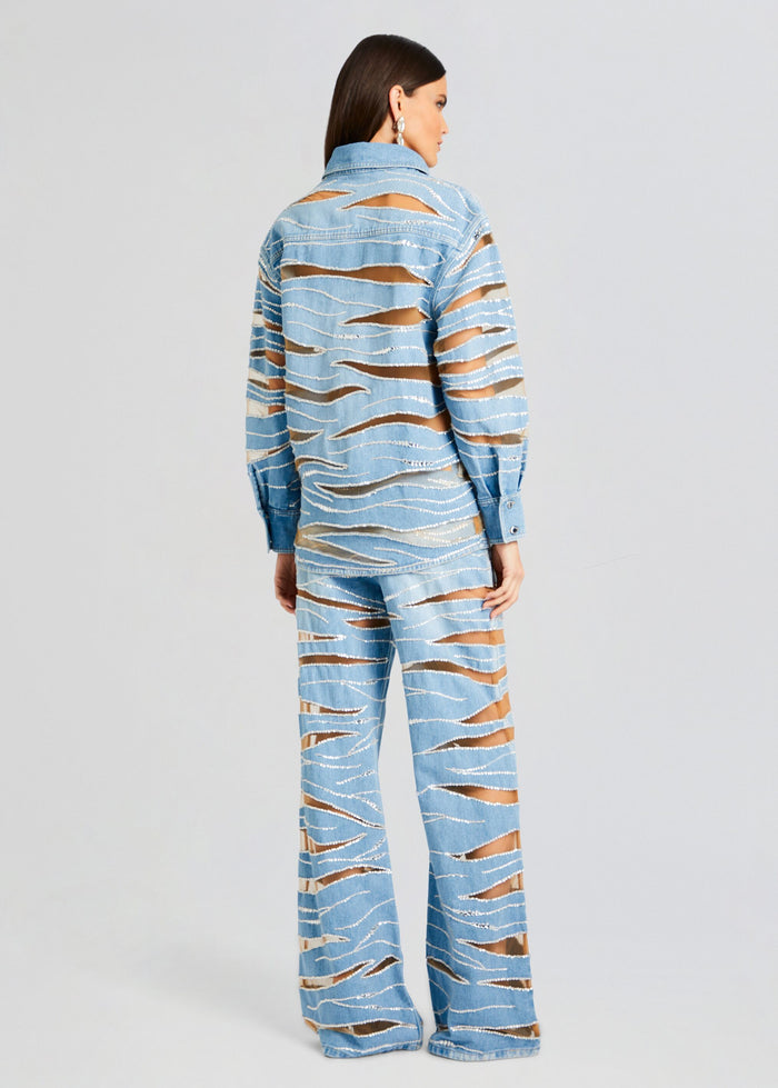 Avani Embellished Denim Shirt – Retrofete