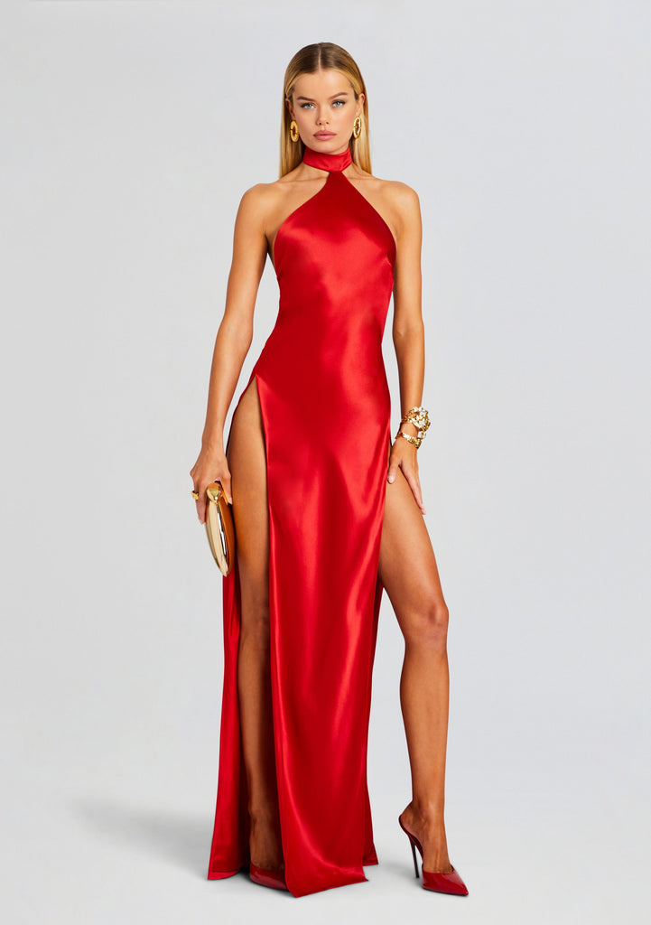 Red Slit Dress | Jagger Dress | Retrofête – Retrofete