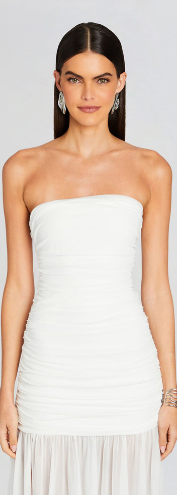 Strapless White Dress | Adele Gown | Retrofête – Retrofete