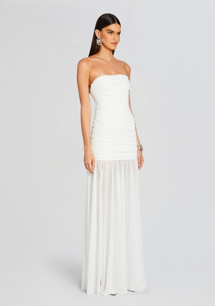 Strapless White Dress | Adele Gown | Retrofête – Retrofete