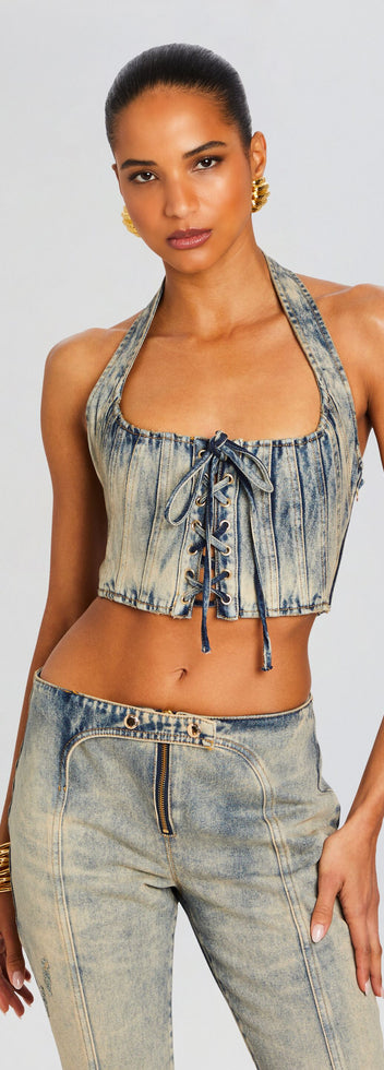 Bandit Denim Top – Retrofete