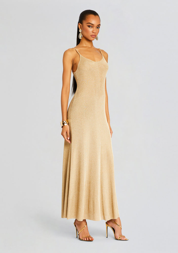 Mabeline Metallic Knit Gown – Retrofete