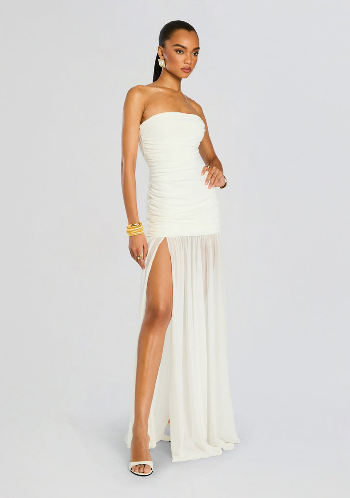 Strapless White Dress | Adele Gown | Retrofête – Retrofete