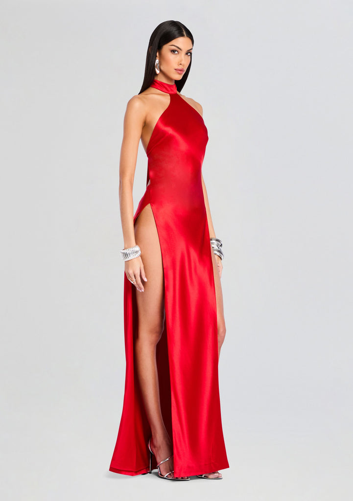 Red Slit Dress | Jagger Dress | Retrofête – Retrofete