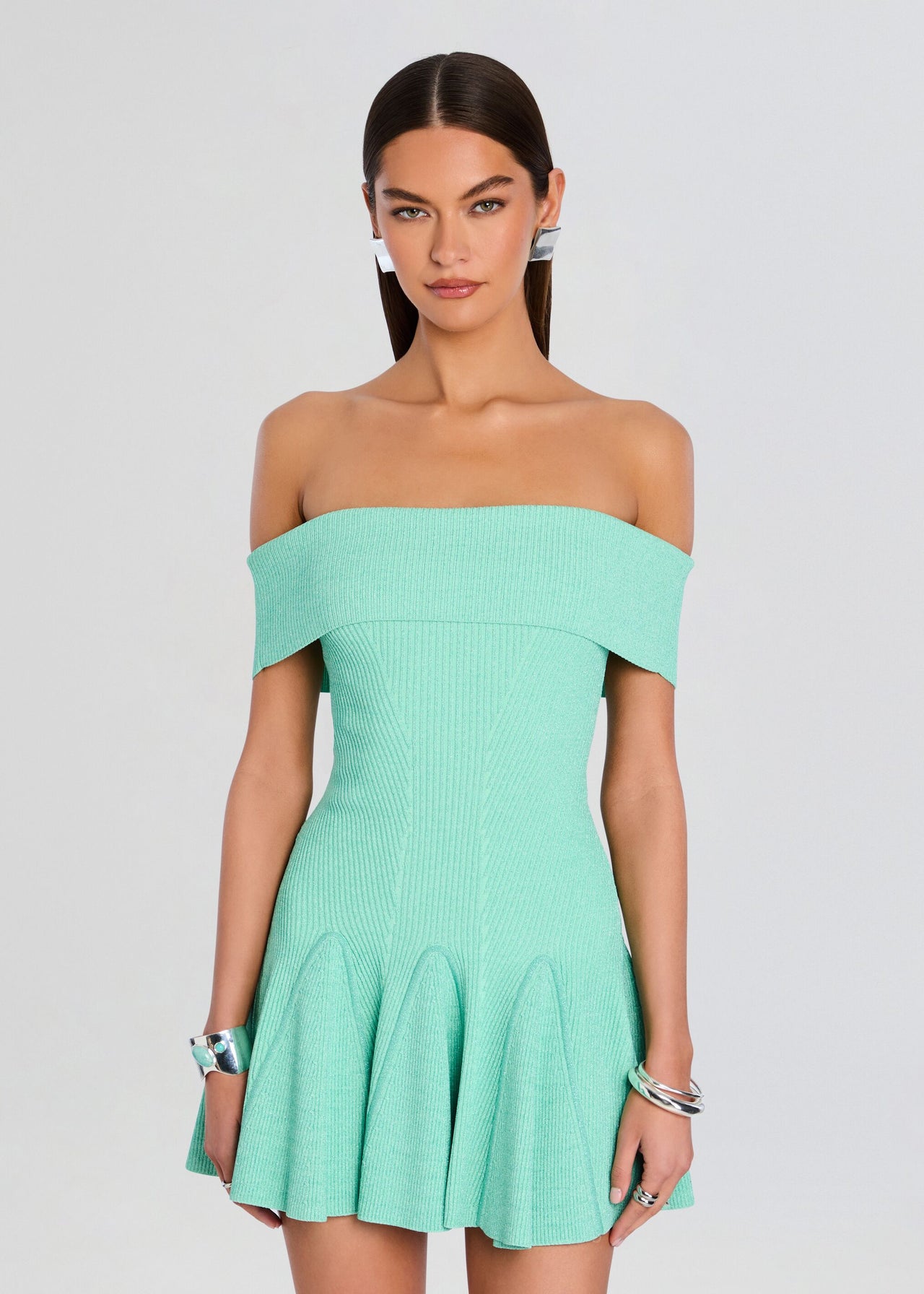 Erica Metallic Knit Dress – Retrofete