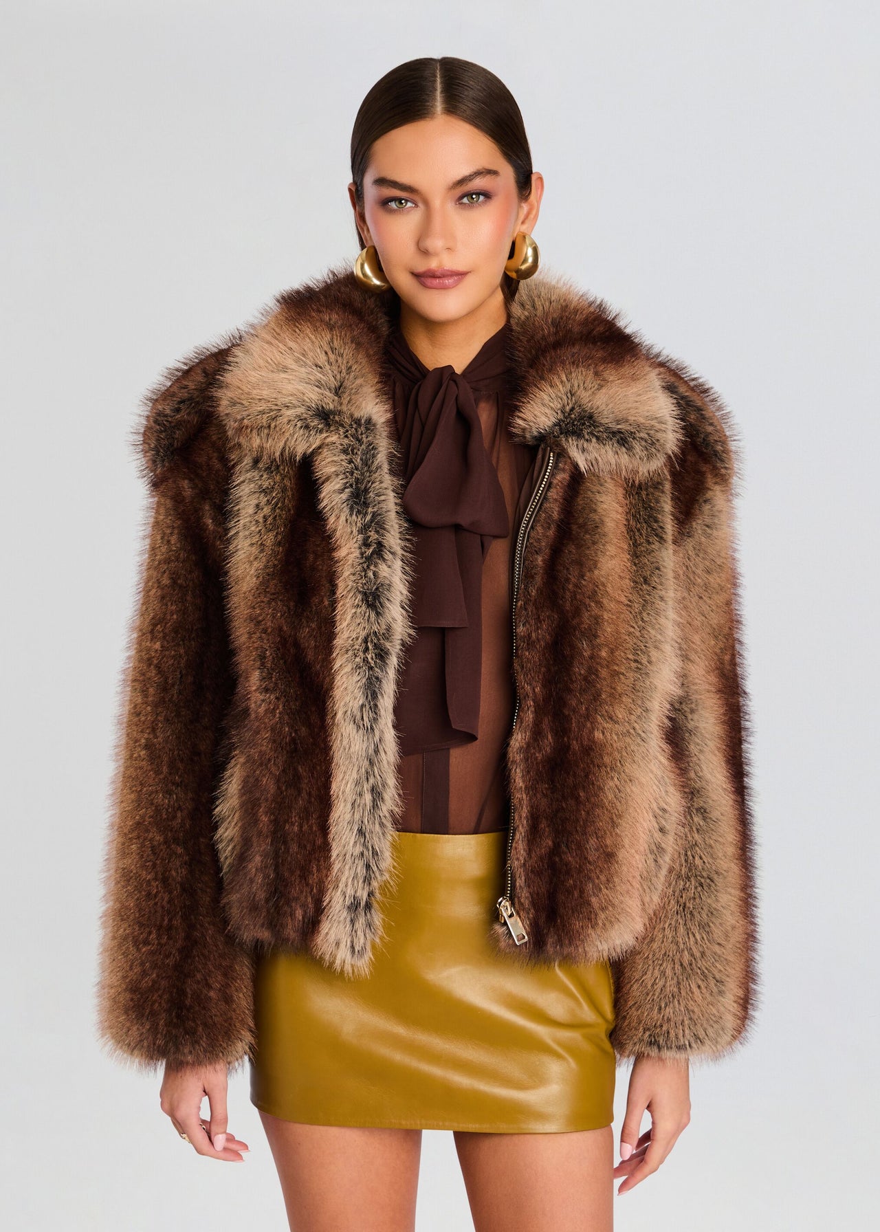 Segrid Faux Fur Bomber – Retrofete