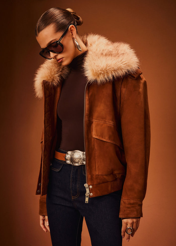 Erynn Suede Jacket – Retrofete