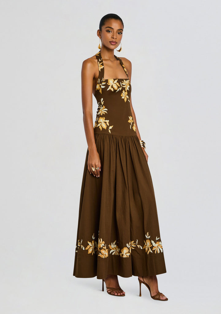 Bota Halter Maxi Dress – Retrofete
