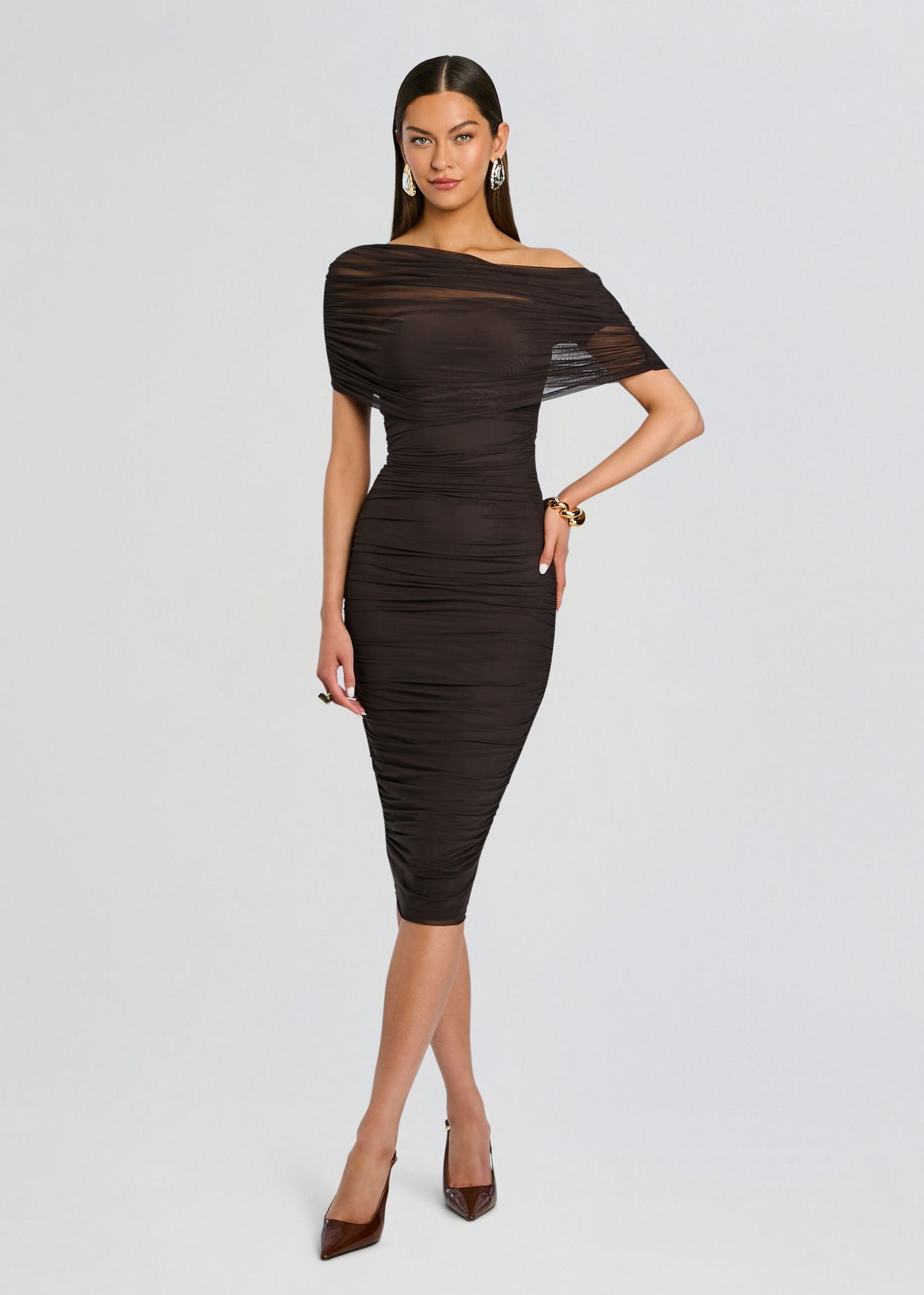 Nyssa Mesh Midi Dress – Retrofete