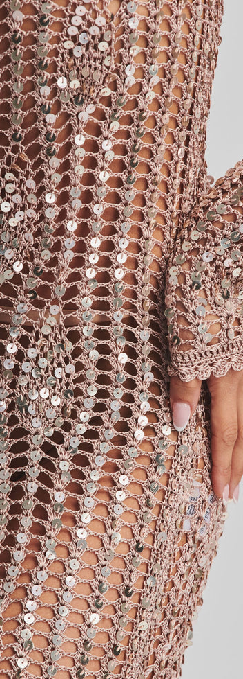 Cherri Sequin Crochet Dress – Retrofete